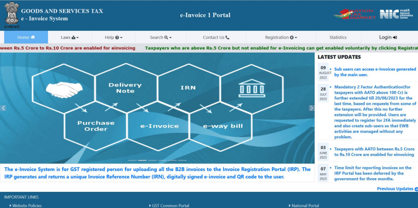 Creating e-Invoice API Login Details and providing it to GSTZen – GSTZen